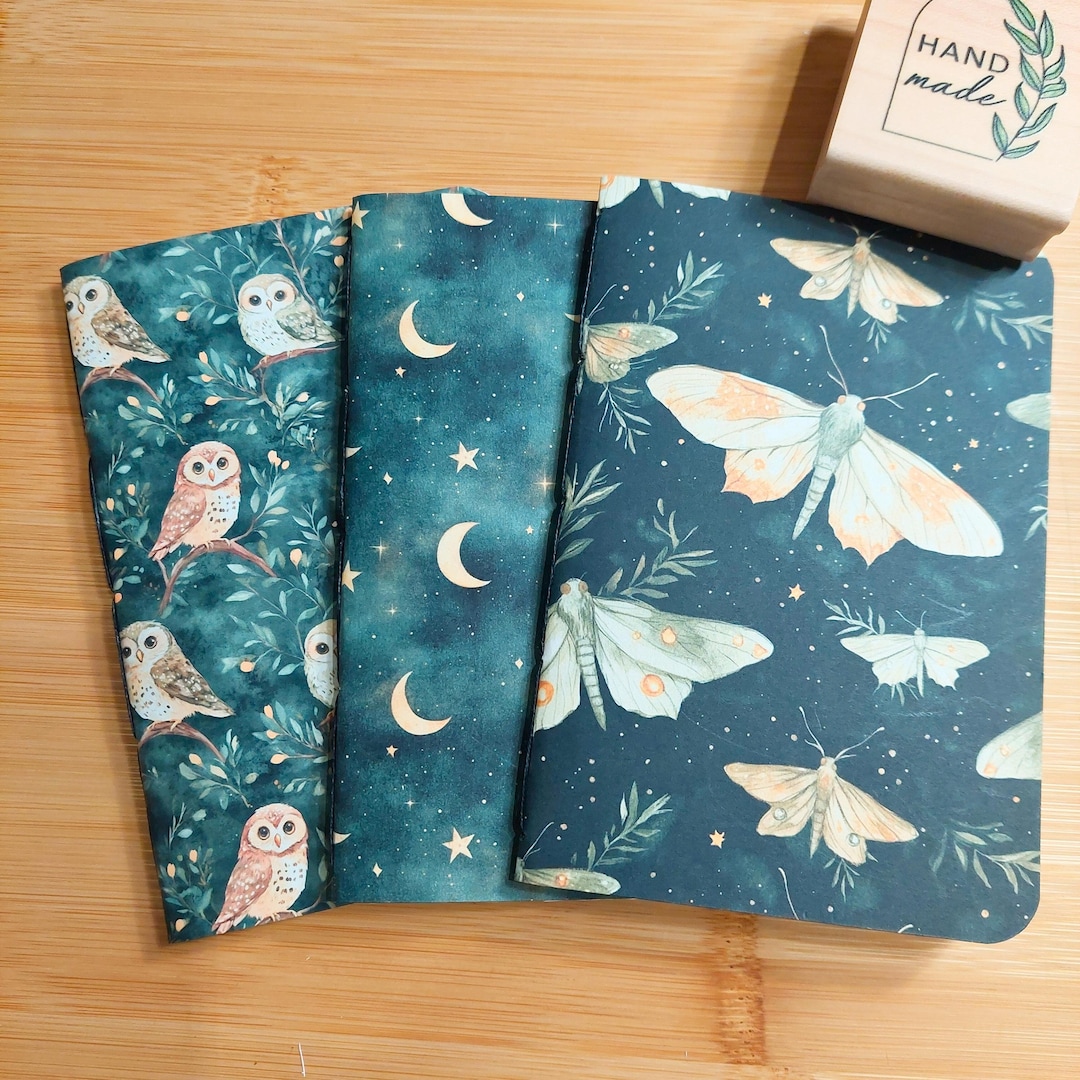 Hand Sewn Mini Sketchbook Set, Nature Journal, Pocket Notebook - Etsy