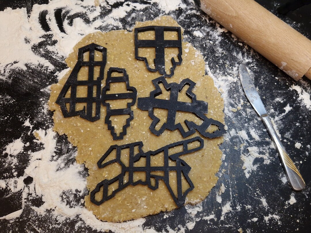 Mine & Munch: 3D Printed Minecraft Cookie Cutter Set Bad Mobs 2/2 Ender ...