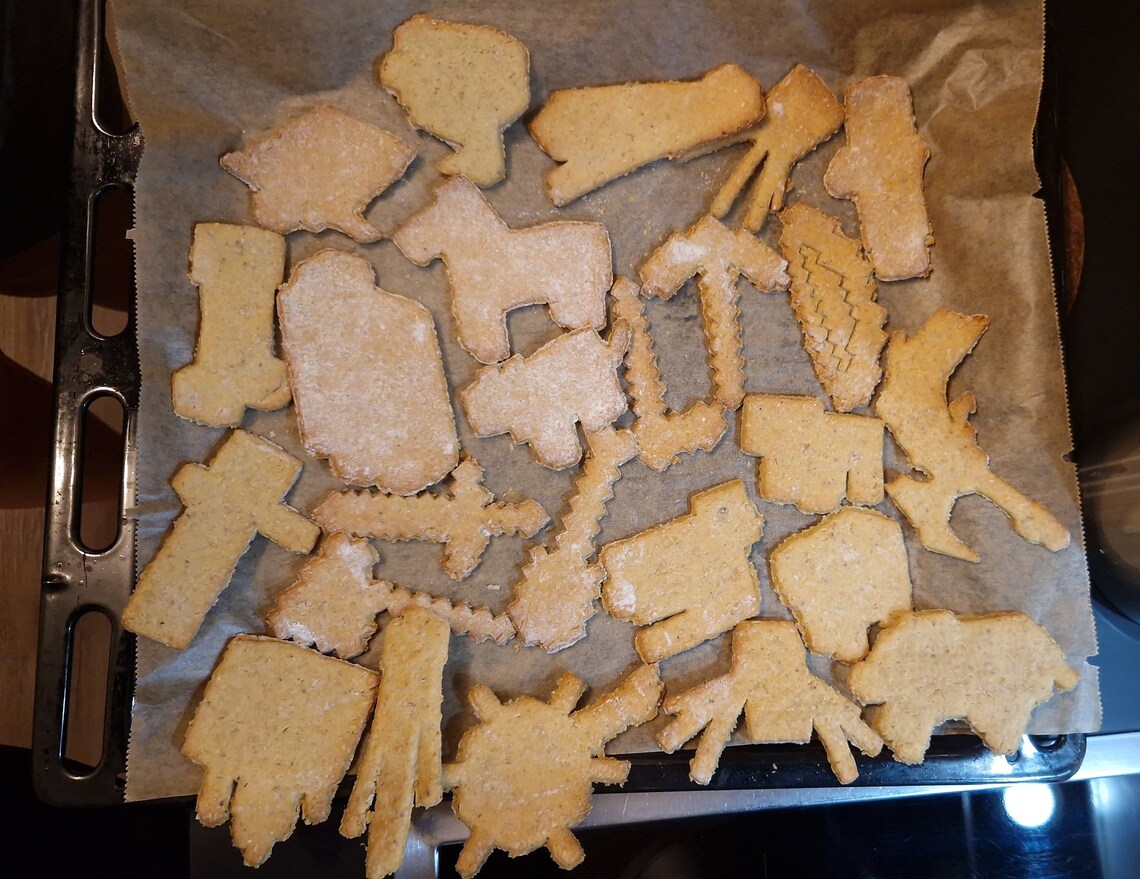 Mine & Munch: 3D Printed Minecraft Cookie Cutter Set Game Items Heart ...