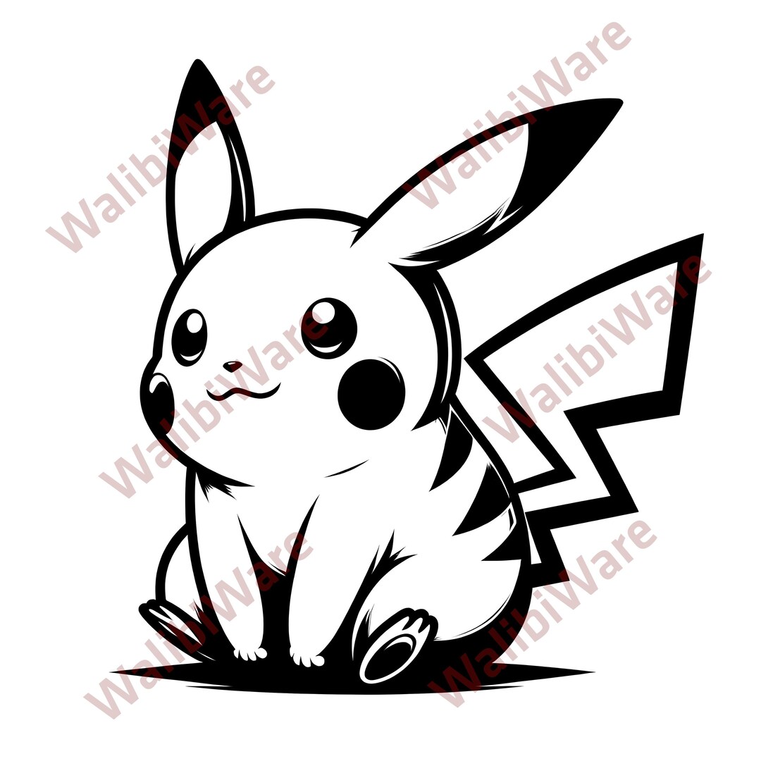 Pikachu 1 SVG PNG - Etsy