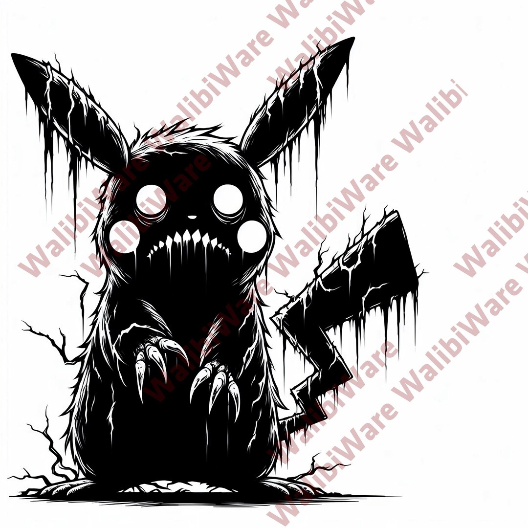 Horror Pikachu 1 SVG PNG - Etsy UK