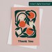 Vibrant Botanical Thank You Card, Colorful Thank You, Floral Card of ...