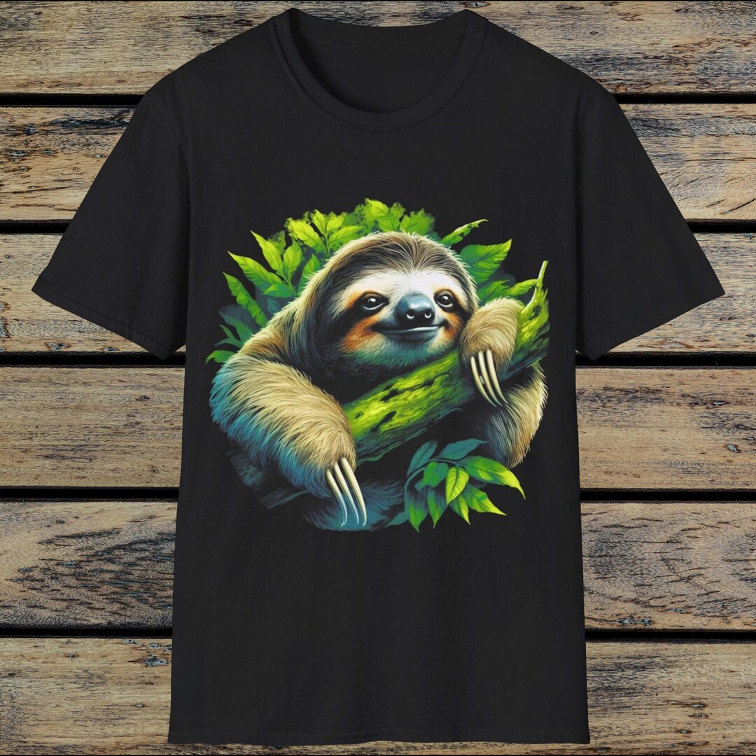 Sloth T-shirt, Sloth Graphic Tee, Sloth Lover Shirt, Sloth Gift, Funny ...