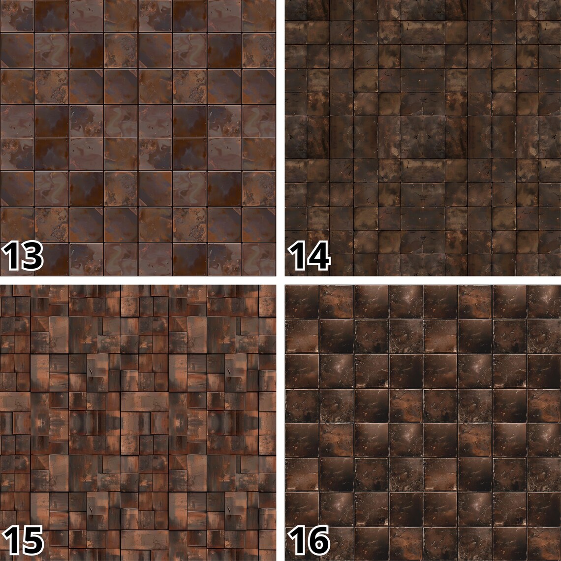 Old Rusty Metal Tiles Peel and Stick Wallpaper, Industrial Vintage Self ...