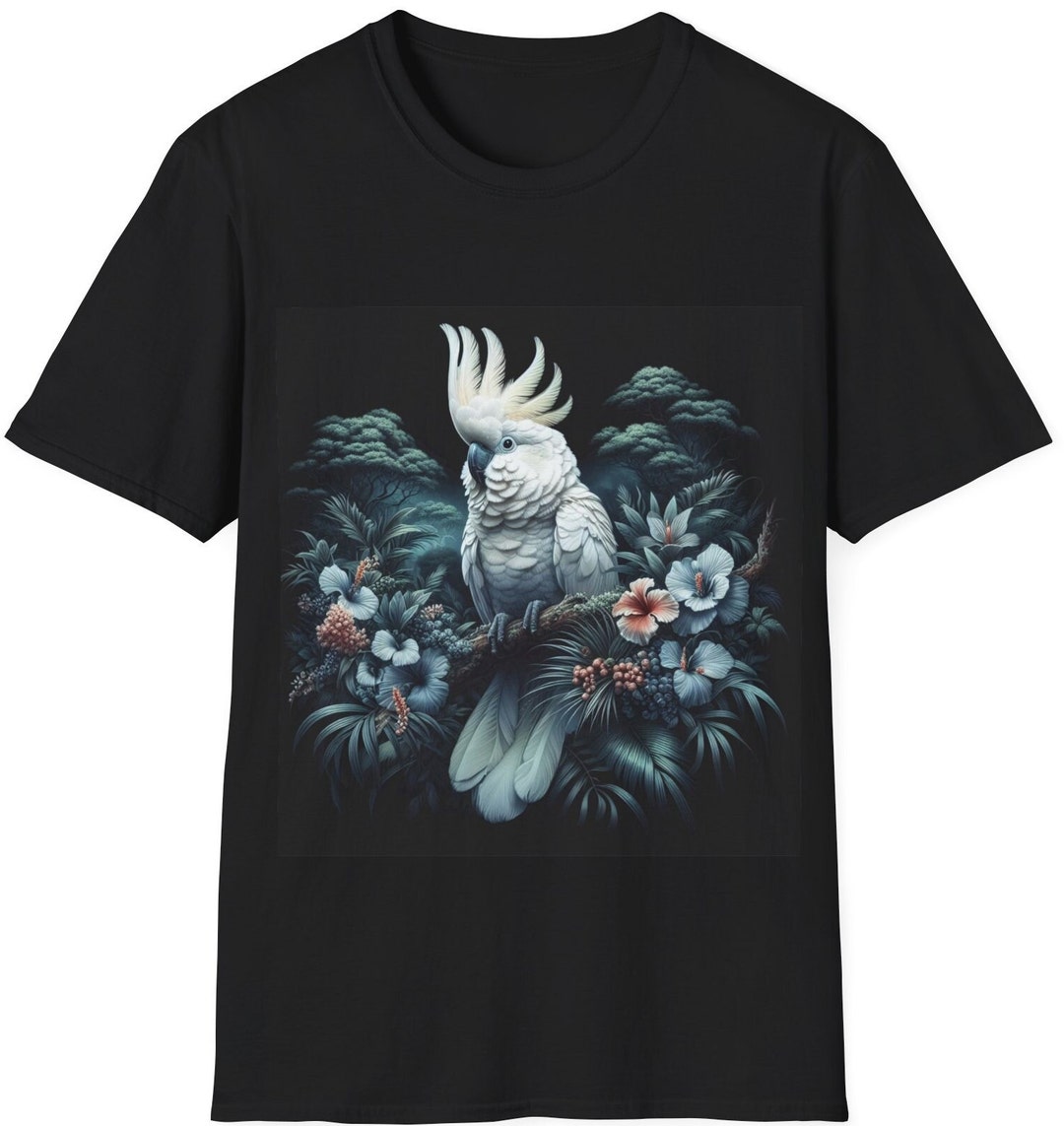 Cockatoo Parrot T-shirt, Parrot Tee, Cockatoo Shirt, Jungle Bird T ...