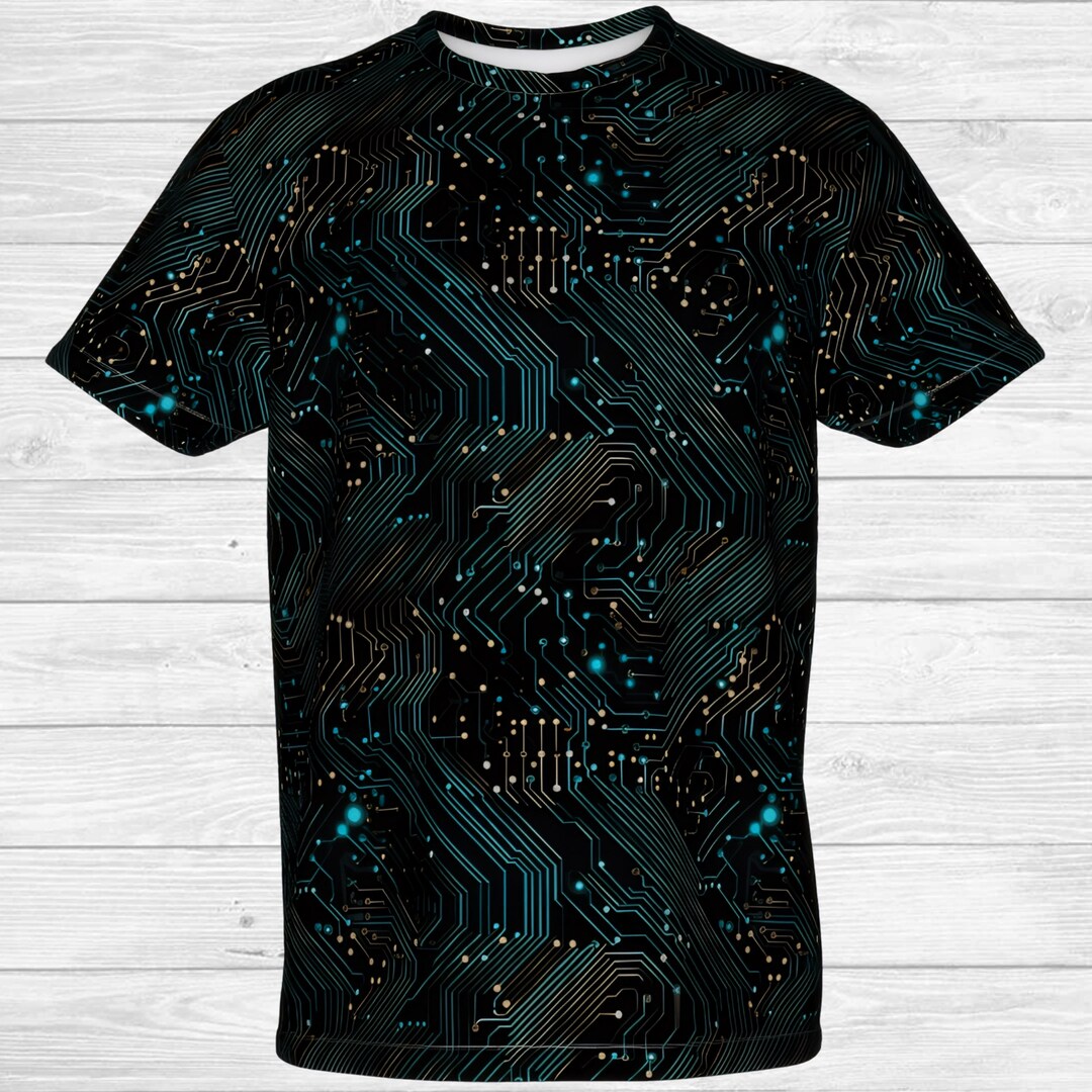 Circuit Board Pattern 8 All Over Print T-shirt,tech Circuitry Shirt ...