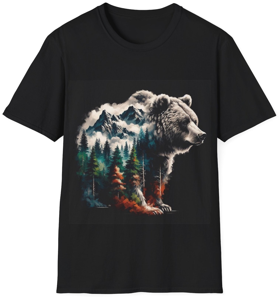 Grizzly Bear T-shirt, Brown Bear T Shirt, Bear Tee Shirt, Grizzly Bear ...