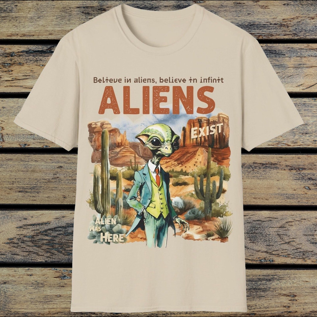 Aliens Exist T-shirt, Funny Alien T-shirt, UFO Shirt, Sci-fi T-shirt ...