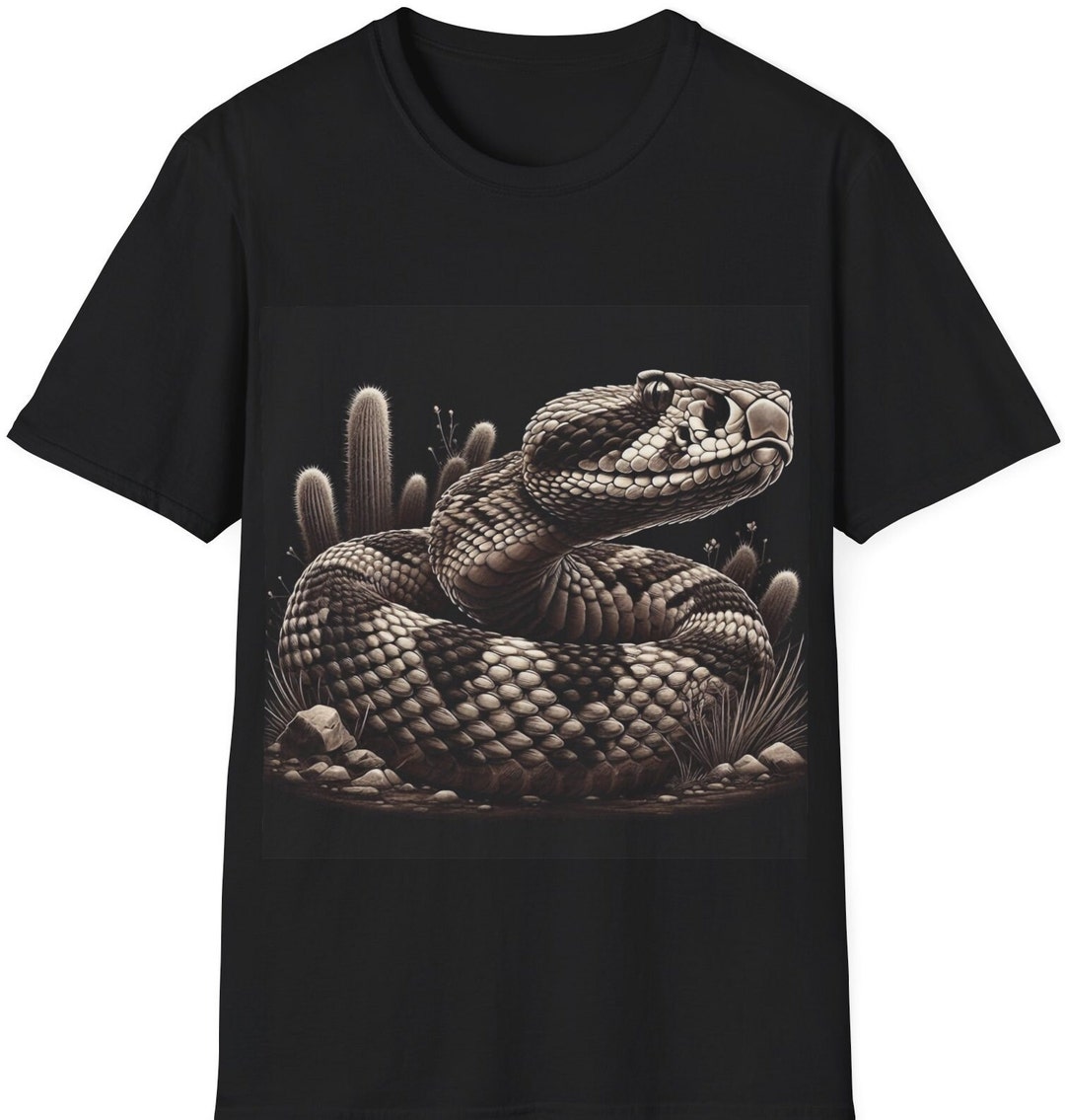 Rattle Snake Tee-shirt, Snake Tee Shirt, Rattler Tee Shirt, Unique ...
