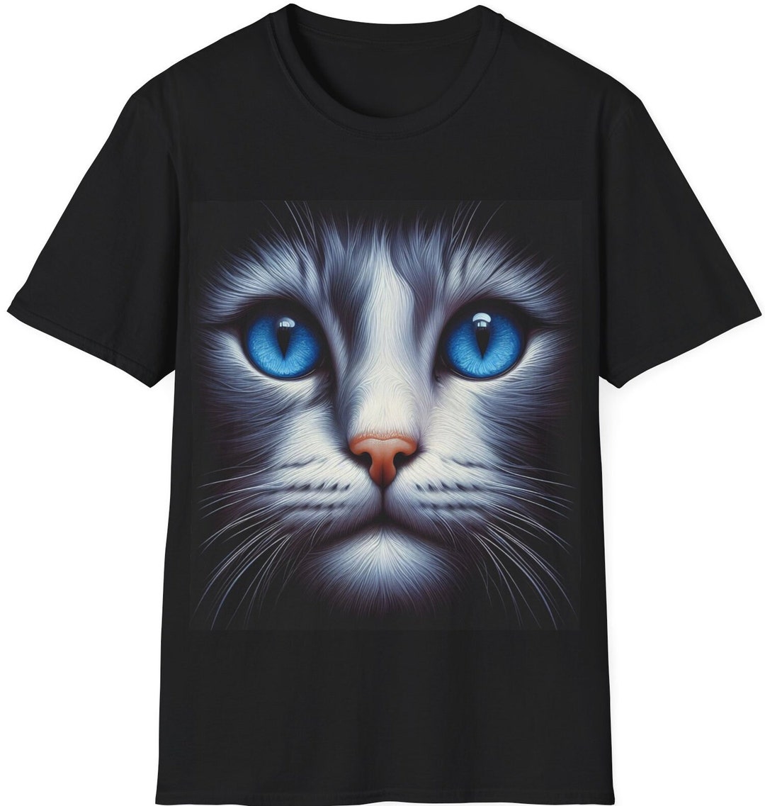 Cat T-shirt, Cat Tee, Artwork Cat Shirt, Cat Graphic Tshirt, Unique Cat T-shirt, Cute Cat T ...