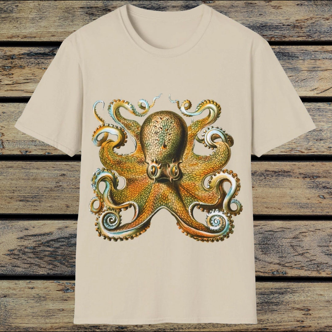 Octopus Art T-shirt, Kraken T-shirt, Octopus Graphic T-shirt, Unique ...