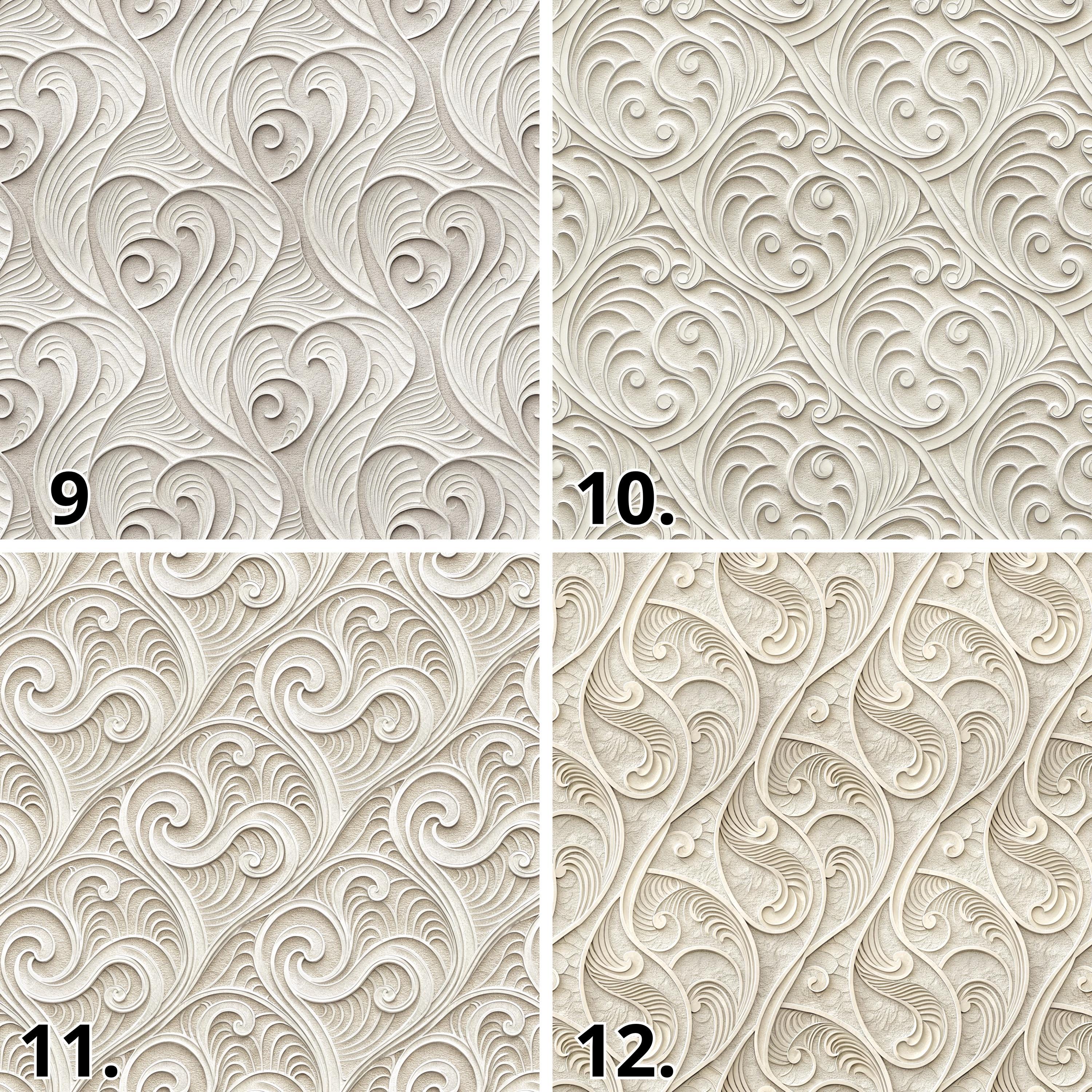 Modern Carved Plaster Wallpaper – 3D Textured Swirl Peel and Stick Wall ...