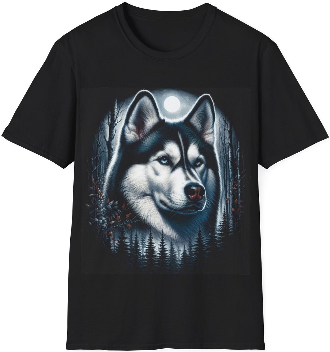 Siberian Husky T-shirt, Dog T Shirts, Husky Graphic Shirt, Husky Lover ...