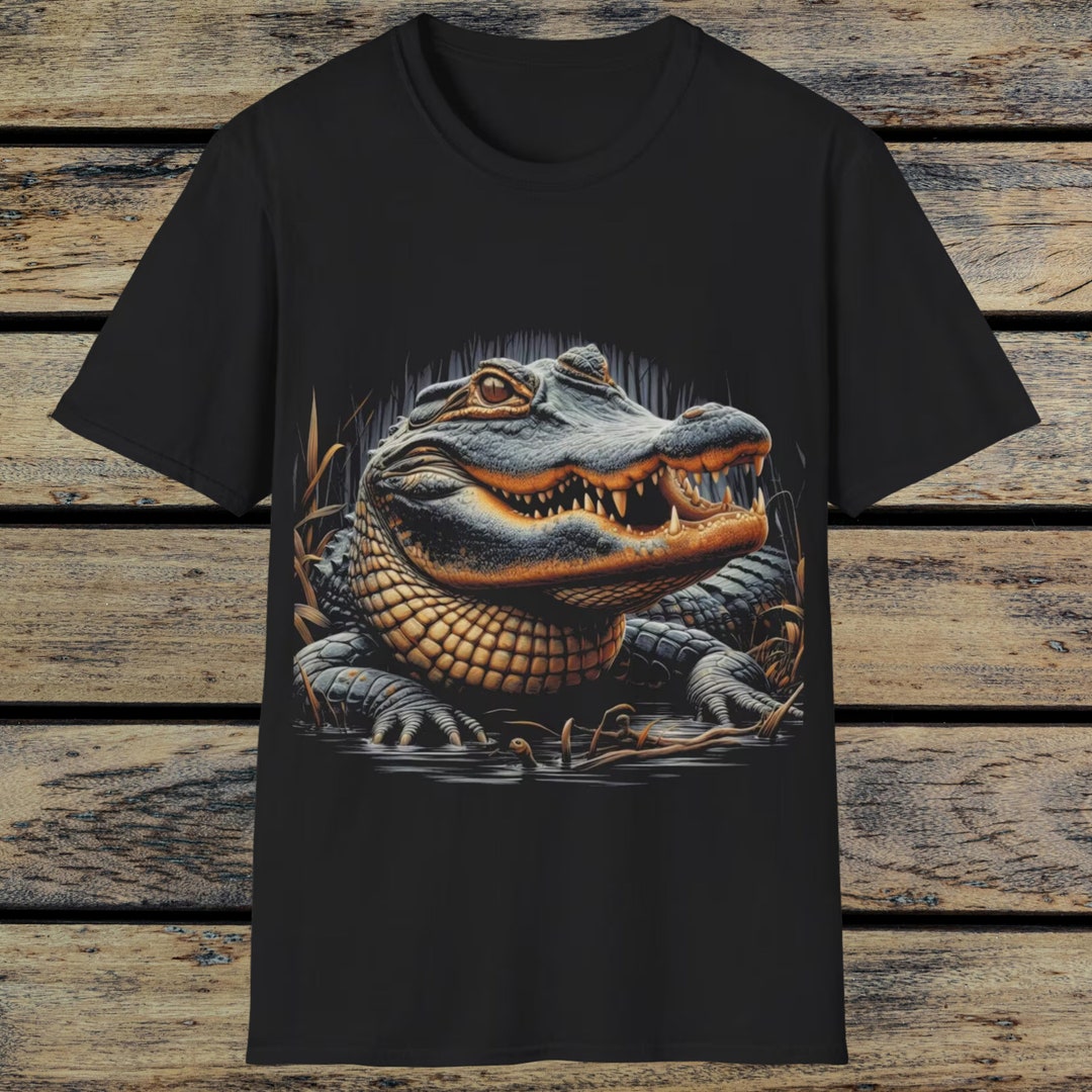 Alligator T-shirt, Crocodile Shirt, Alligator Tee, Croc Graphics T ...