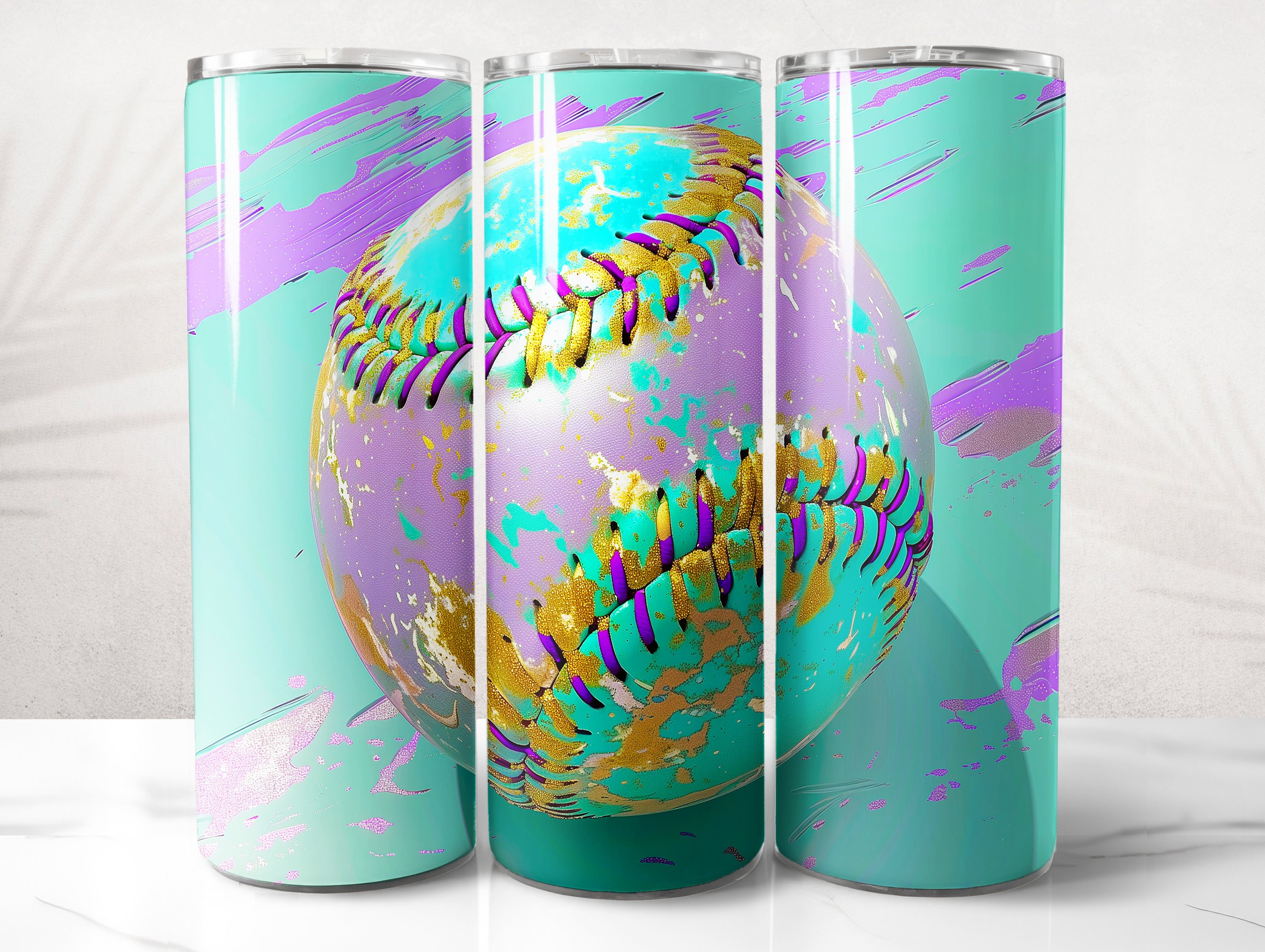 Softball Tumbler Wrap PNG Design, Softball Tumbler Wrap 20 Oz Skinny ...