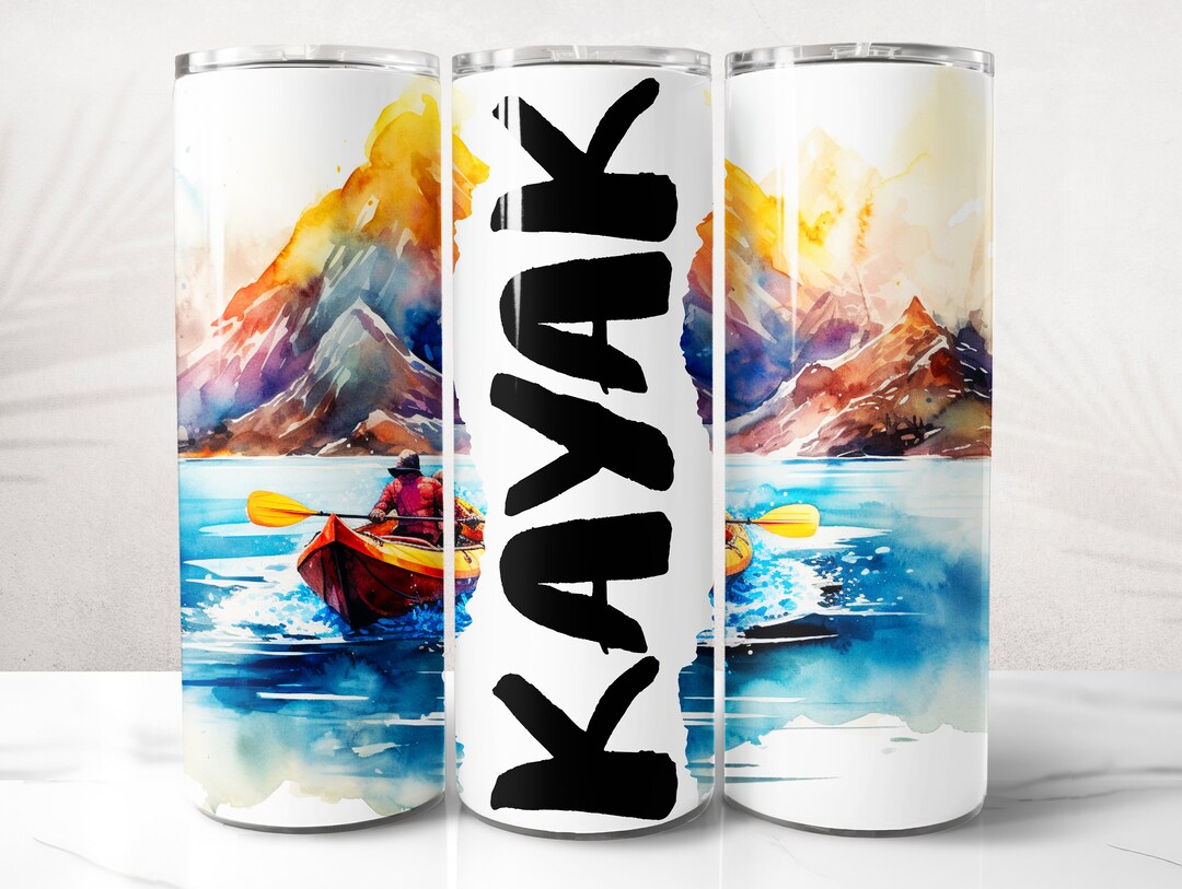 Kayak Tumbler Wrap PNG Design, Kayak Tumbler Wrap 20 Oz Skinny Tumbler ...