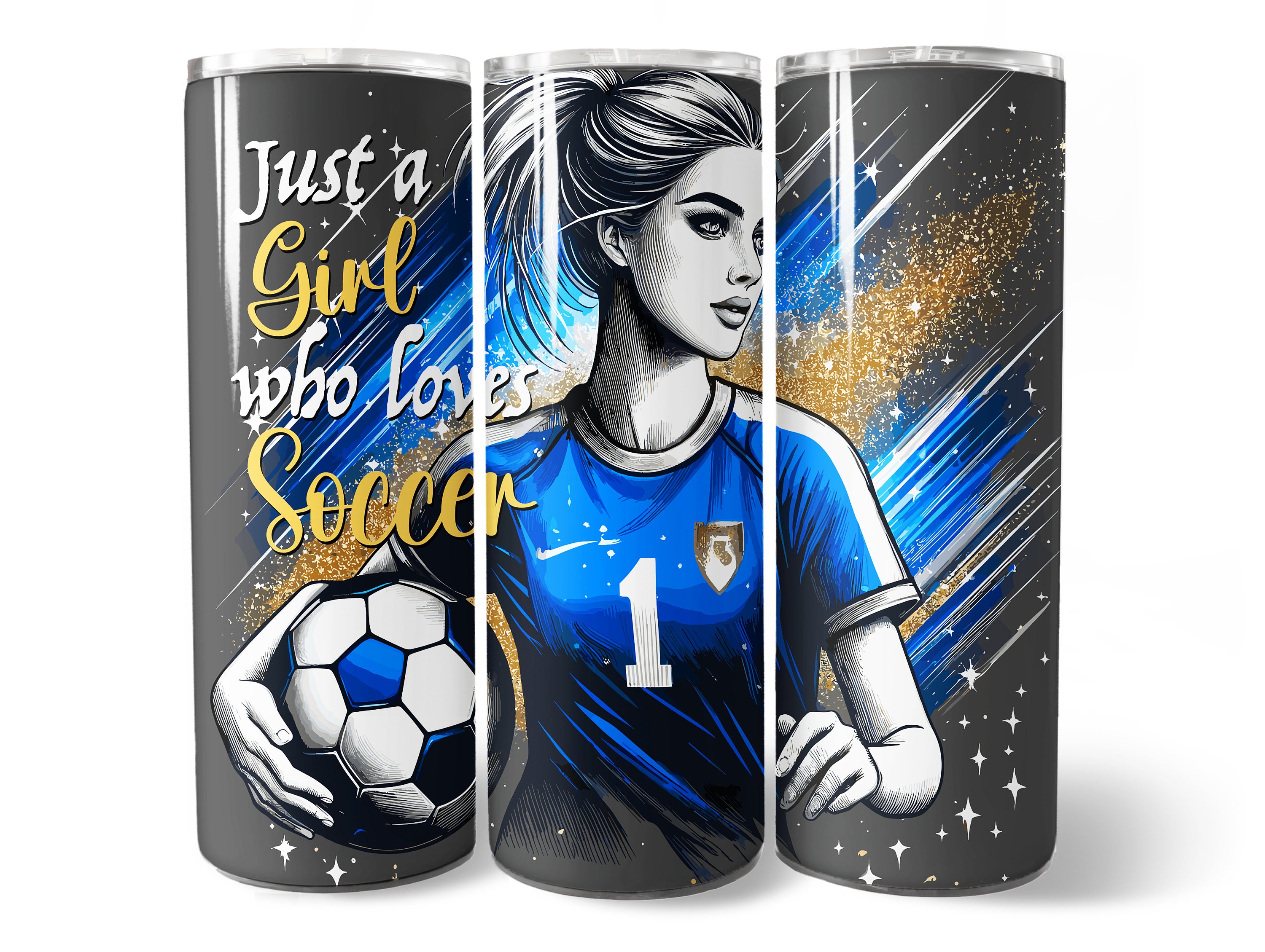 Soccer Girl Tumbler Wrap PNG Design, Soccer Tumbler Wrap 20 Oz Skinny ...