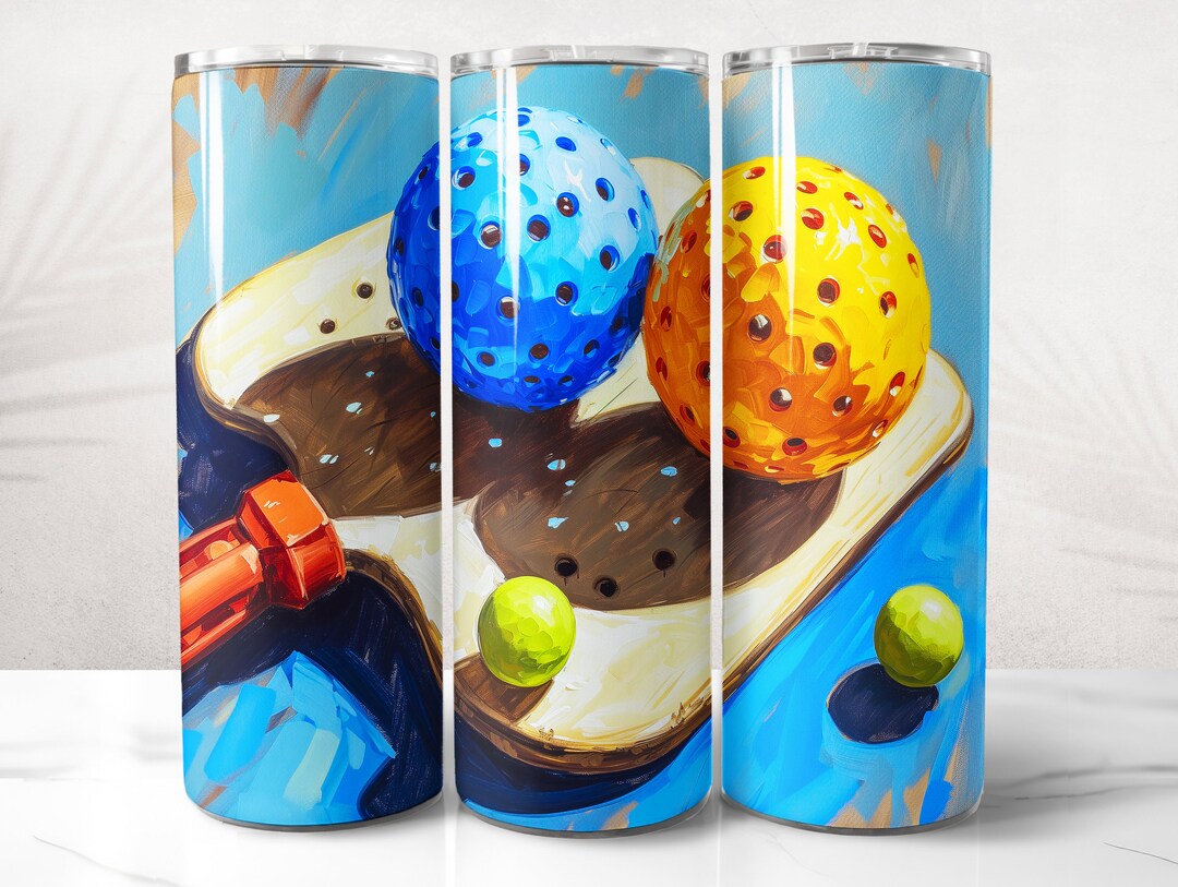 Pickleball Tumbler Wrap PNG Design, Pickleball Tumbler Wrap 20 Oz ...