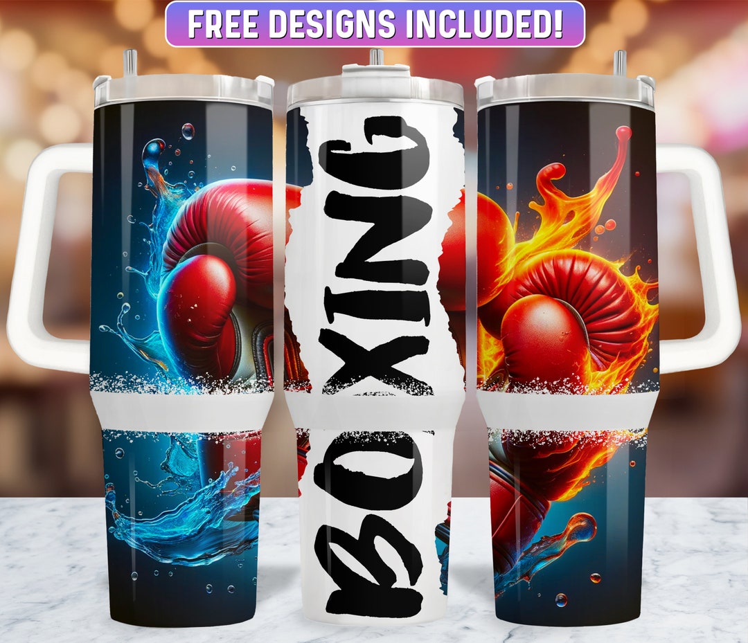 Boxing 40oz Tumbler Wrap PNG Design, Boxing 40oz Quencher Tumbler ...