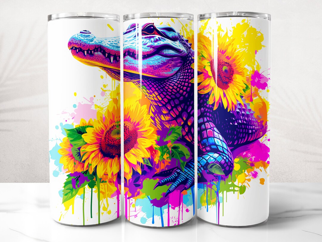 Crocodile Tumbler Wrap PNG Design, Crocodile Tumbler Wrap 20 Oz Skinny ...