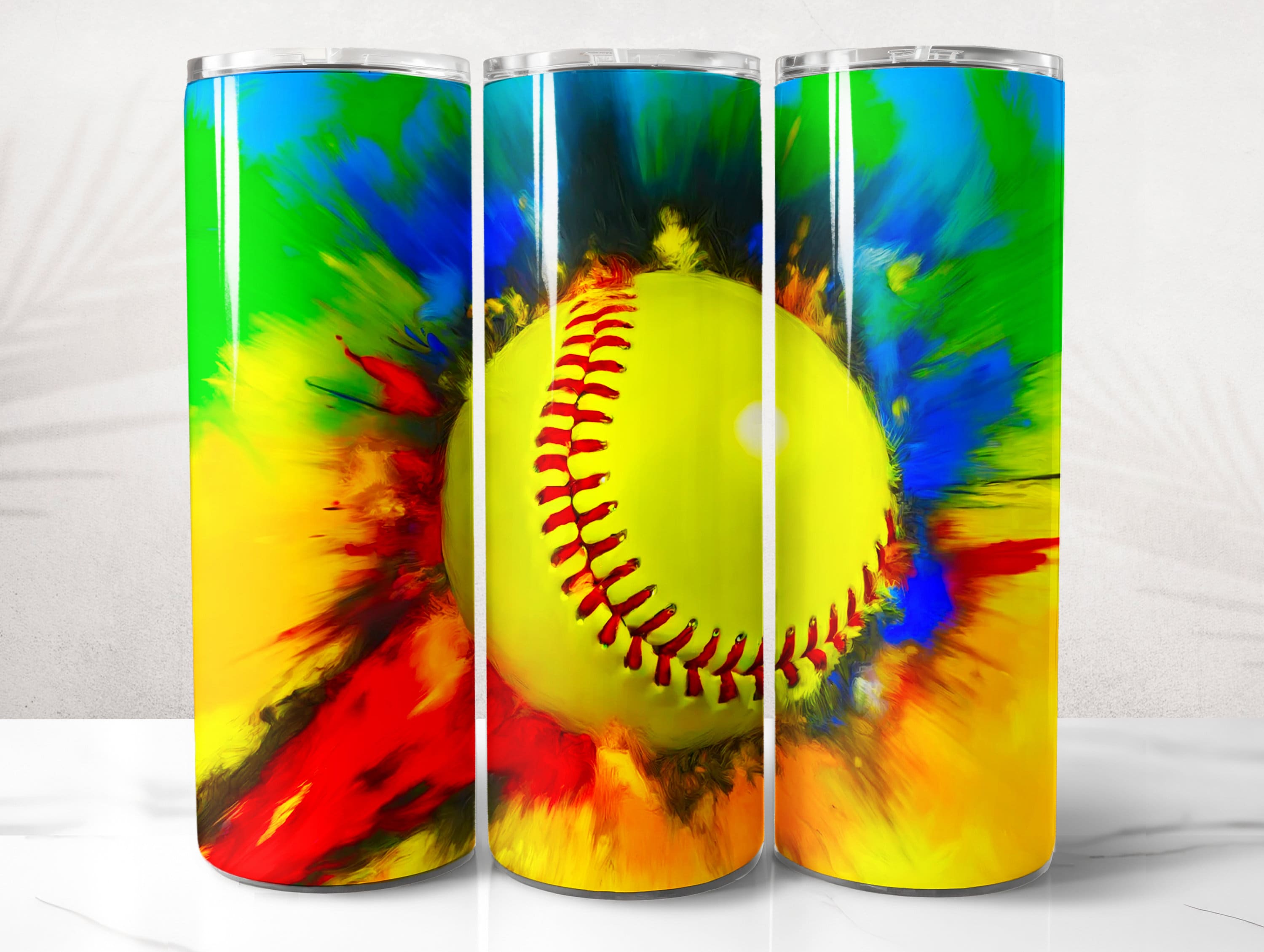 Softball Tumbler Wrap PNG Design, Tie Dye Softball Tumbler Wrap 20 Oz ...