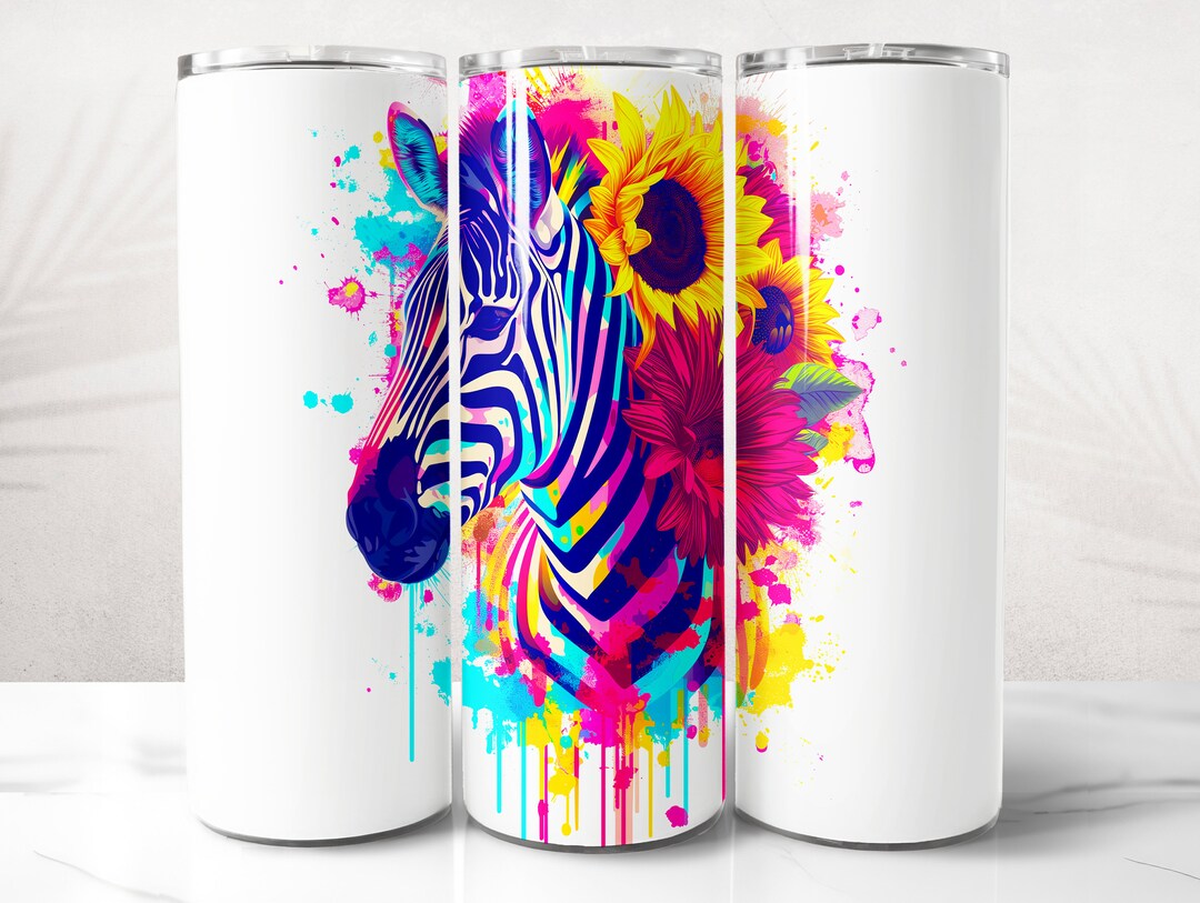 Zebra Tumbler Wrap PNG Design, Zebra Tumbler Wrap 20 Oz Skinny Tumbler ...