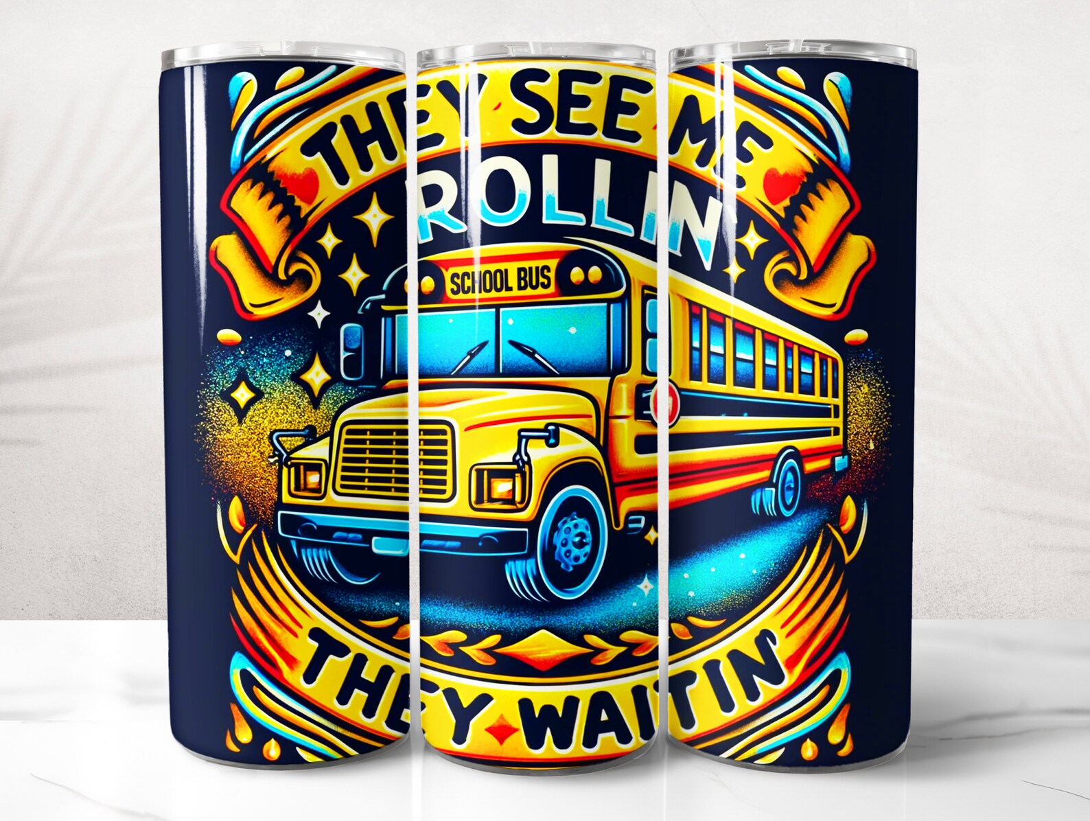 School Bus Tumbler Wrap PNG Design, School Bus Tumbler Wrap 20 Oz ...