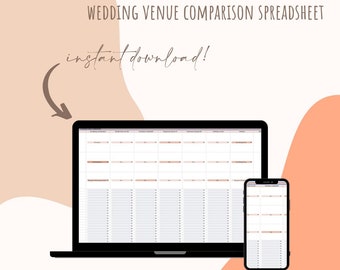 Venue Comparison Spreadsheet Wedding Venue Scorer Venue Scoring Tool ...
