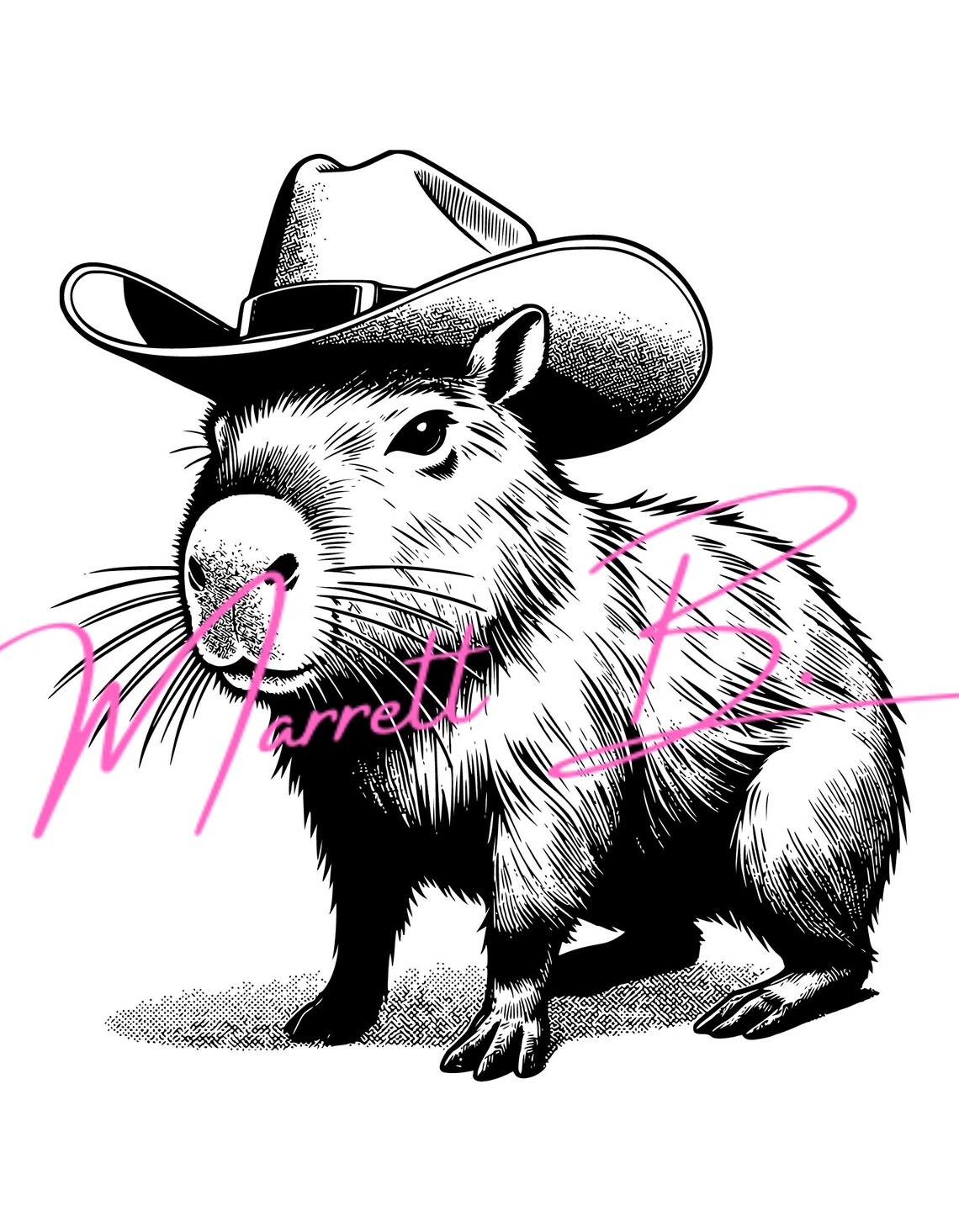 Cowboy Capybara Png, Cute Capybara Png, Capybara Png, Capybara Digital ...