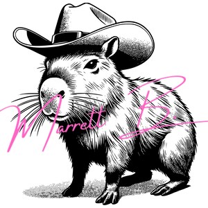 Cowboy Capybara Png, Cute Capybara Png, Capybara Png, Capybara Digital ...