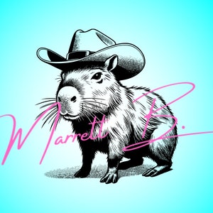 Cowboy Capybara Png, Cute Capybara Png, Capybara Png, Capybara Digital ...
