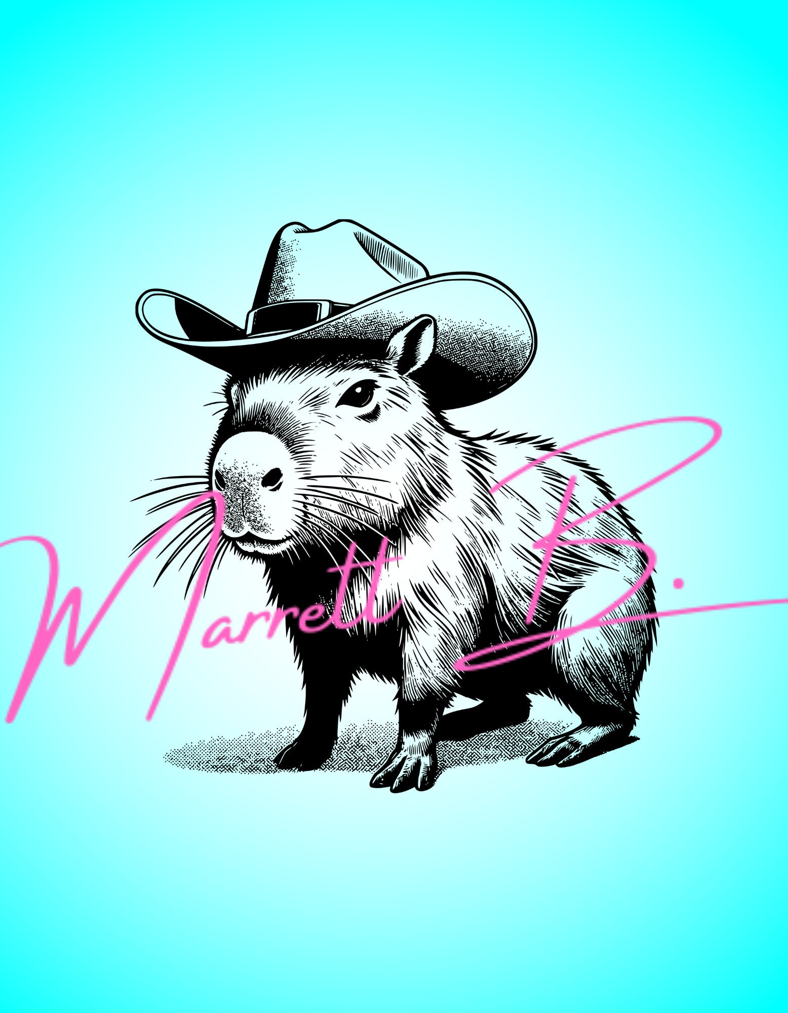 Cowboy Capybara Png, Cute Capybara Png, Capybara Png, Capybara Digital ...