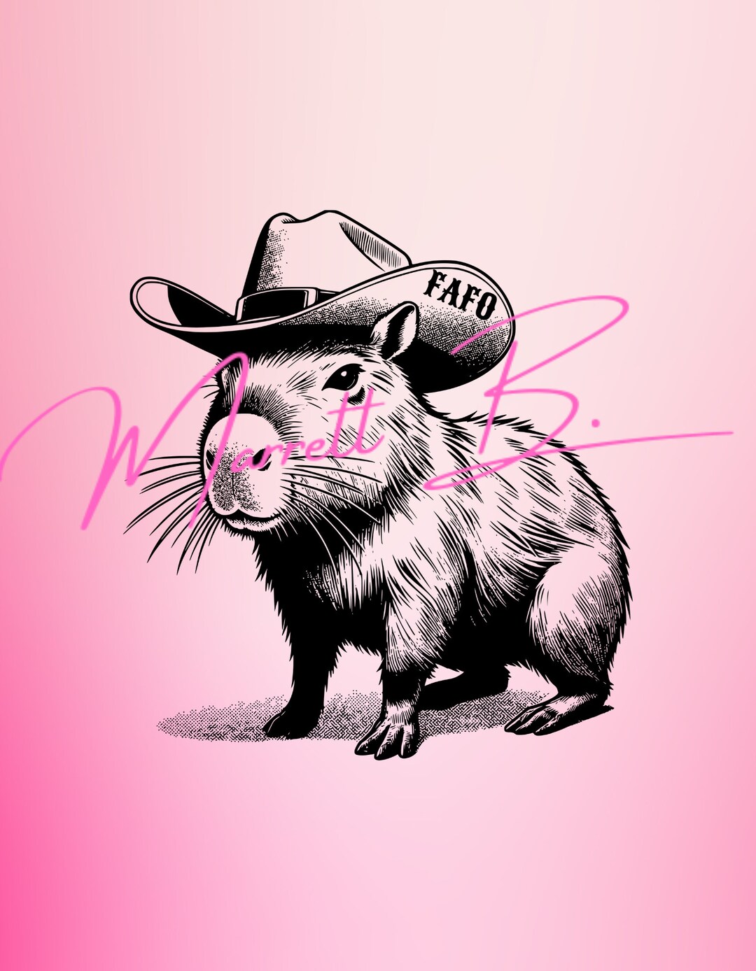 FAFO Cowboy Capybara Png, Capybara Png, Funny Capybarar Png, Capybara ...