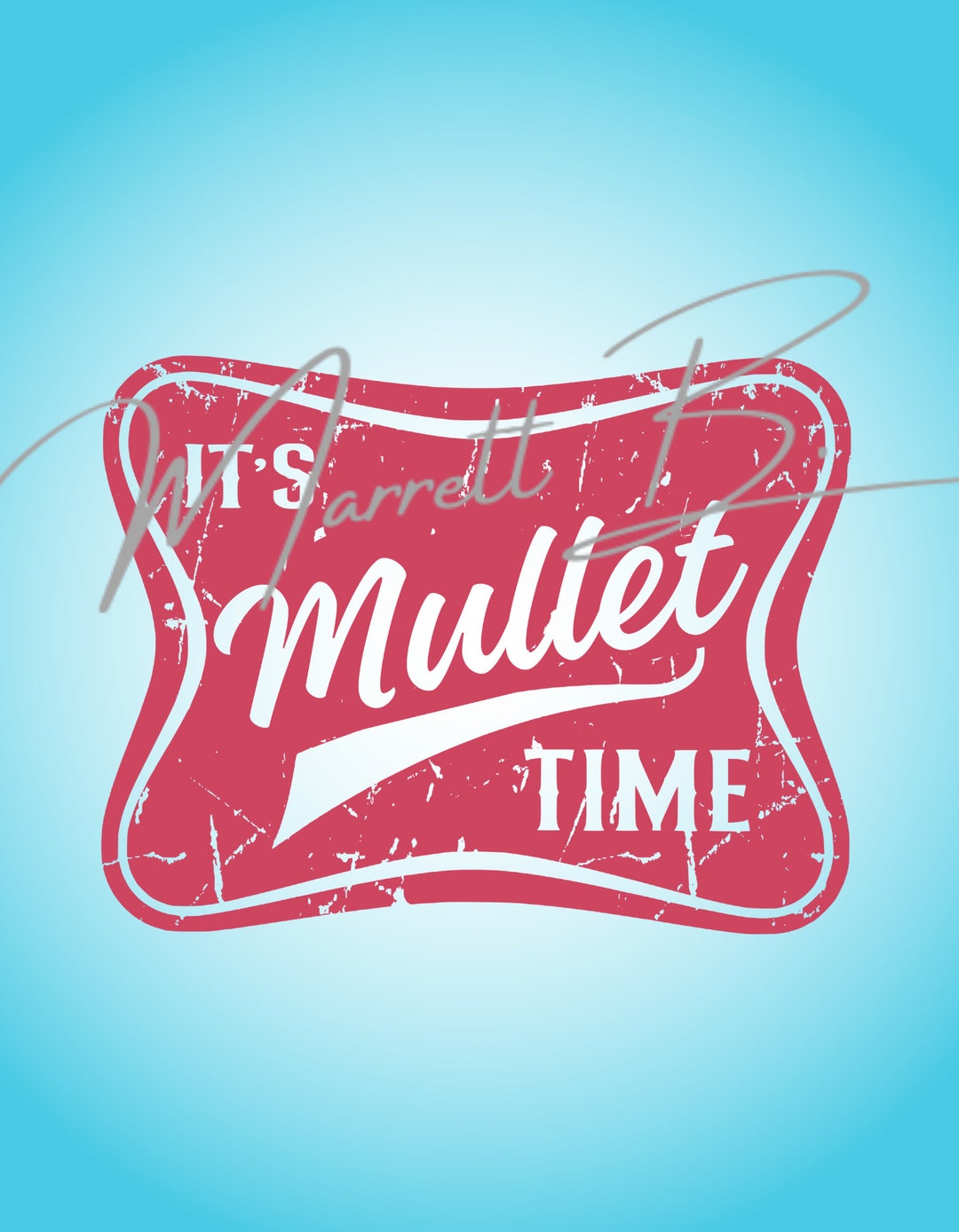 It's Mullet Time Png, It's Mullet Time, Mullet Time Png, Mullet Design ...