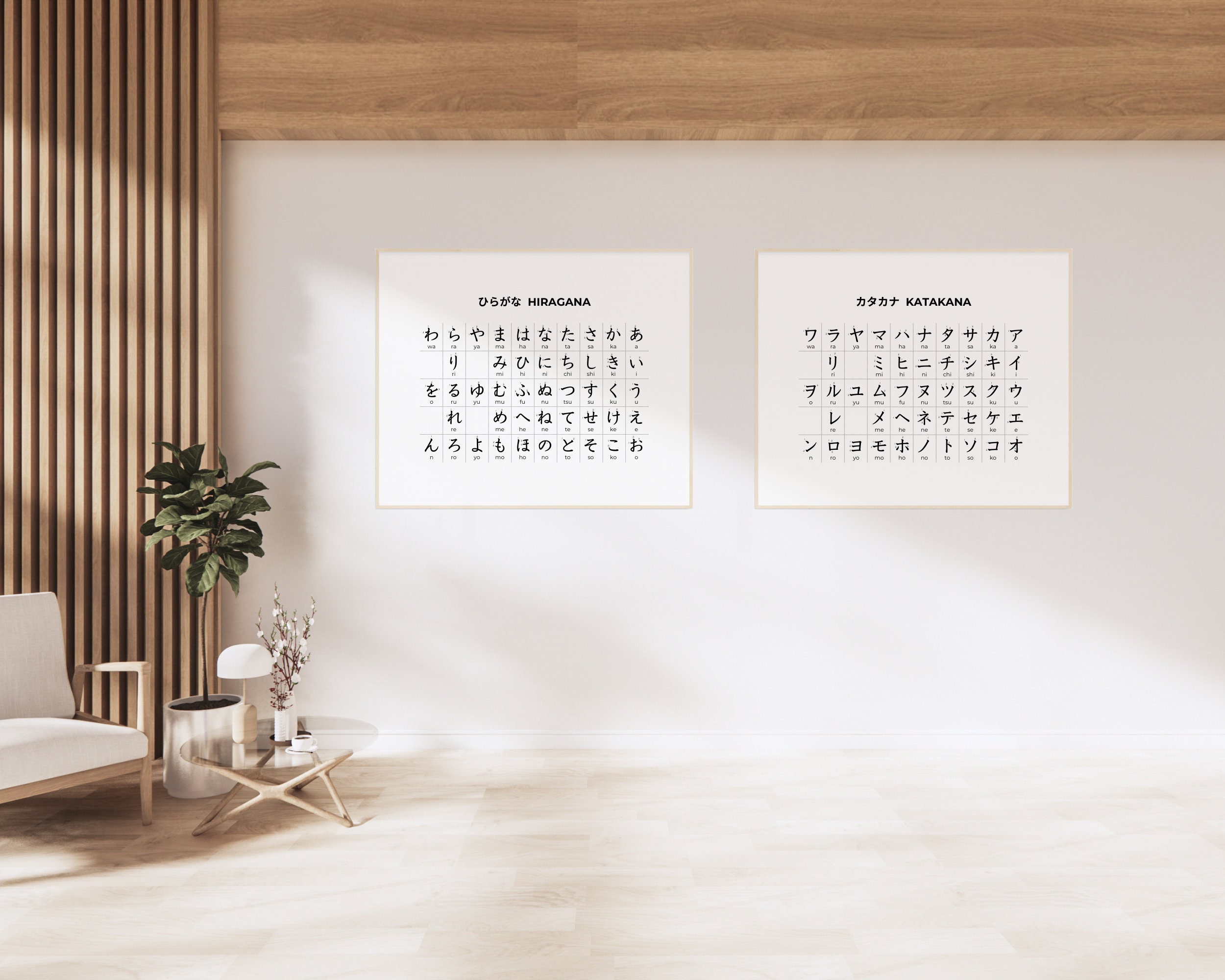 Hiragana and Katakana Basic Charts With Romaji and Stroke Order ...