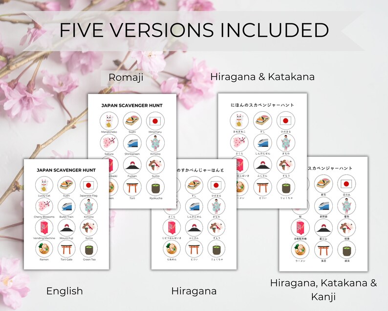 Japan Scavenger Hunt, Tokyo Travel Bingo, Party Game, Sightseeing ...