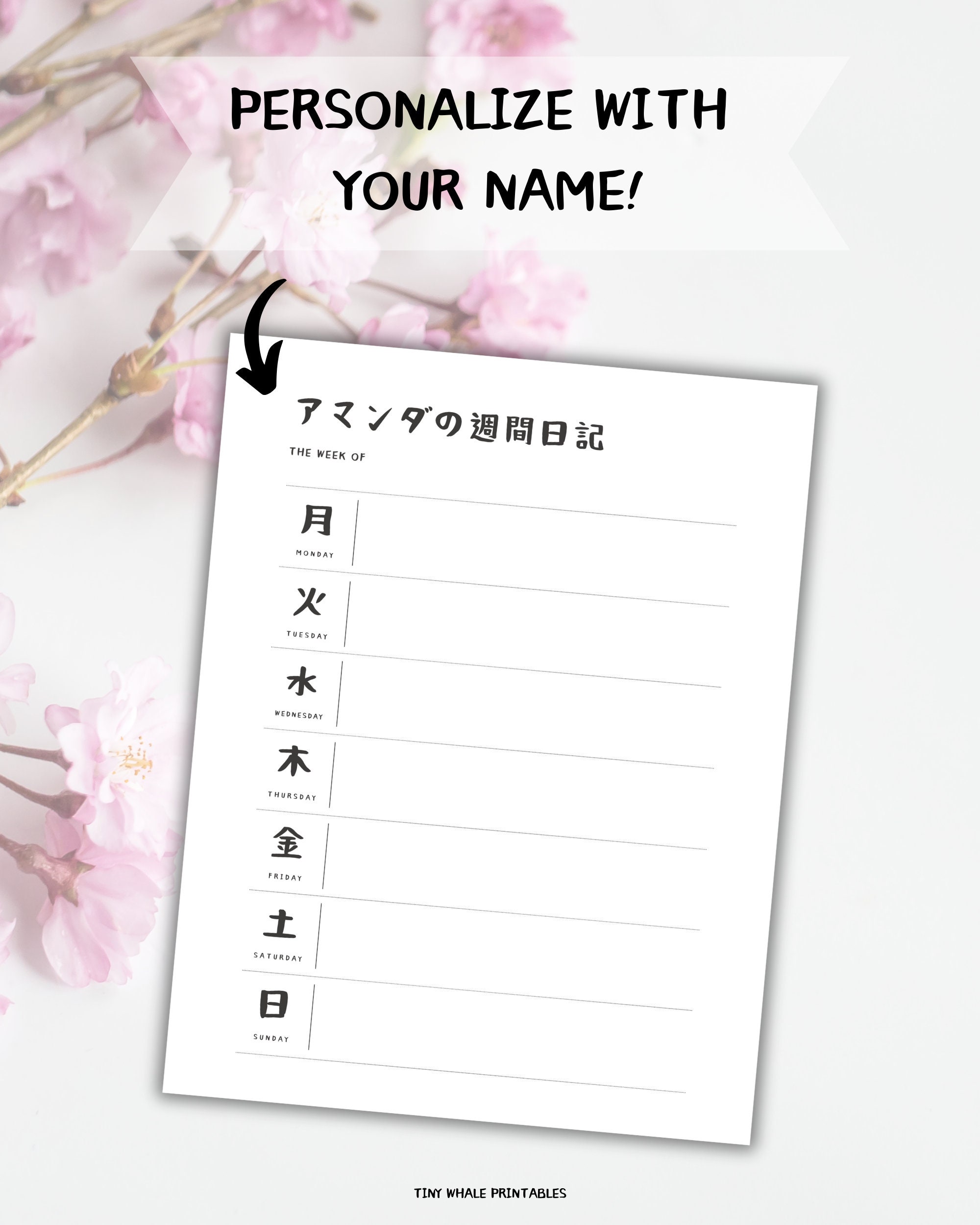 Japanese Diary Journal, Hiragana Katakana Kanji Practice, Language ...