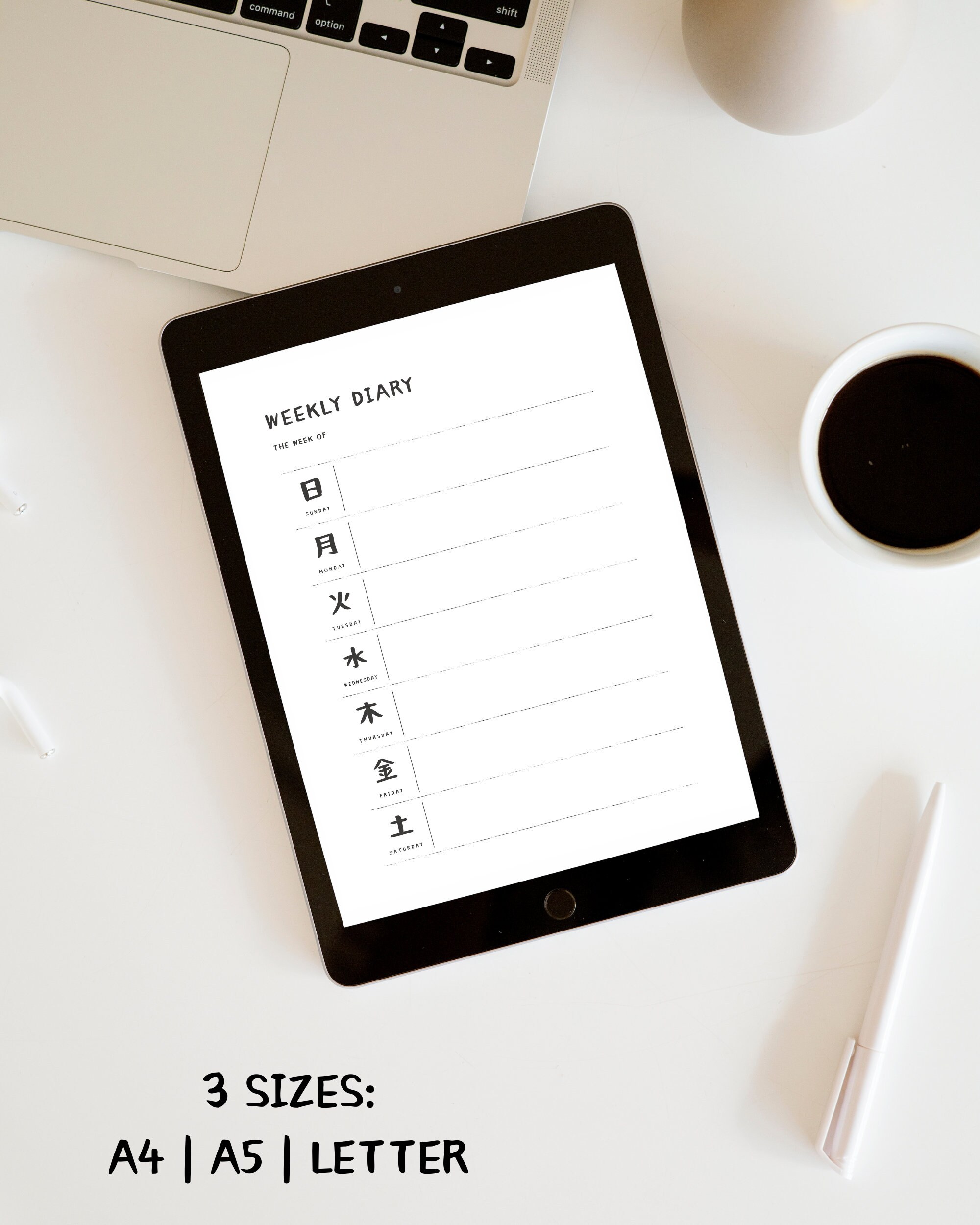 Japanese Diary Journal, Hiragana Katakana Kanji Practice, Language ...
