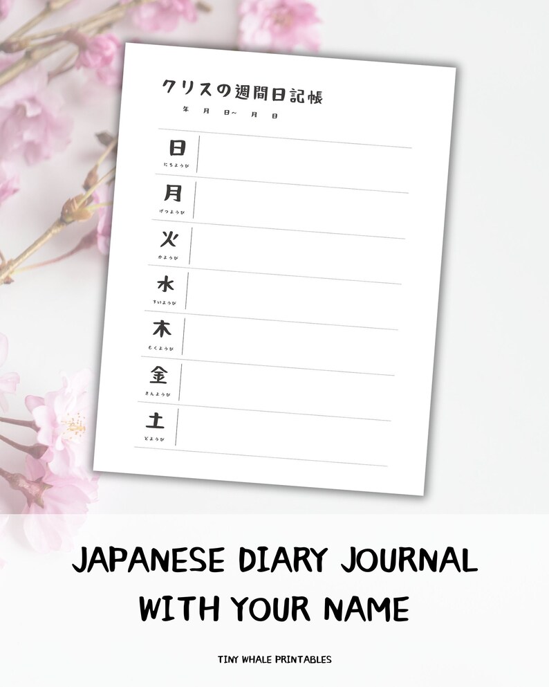 Japanese Diary Journal, Hiragana Katakana Kanji Practice, Language ...