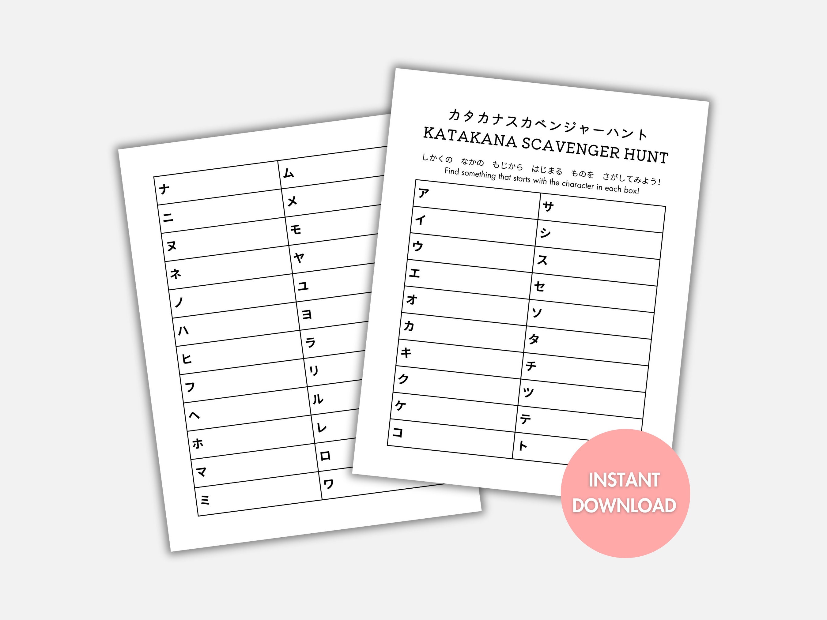 Katakana Practice Game, Japanese Alphabet Beginner Worksheet, Reading ...