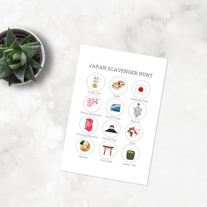 Japan Scavenger Hunt Printable, Party Game, Tokyo Kyoto Travel Bingo ...