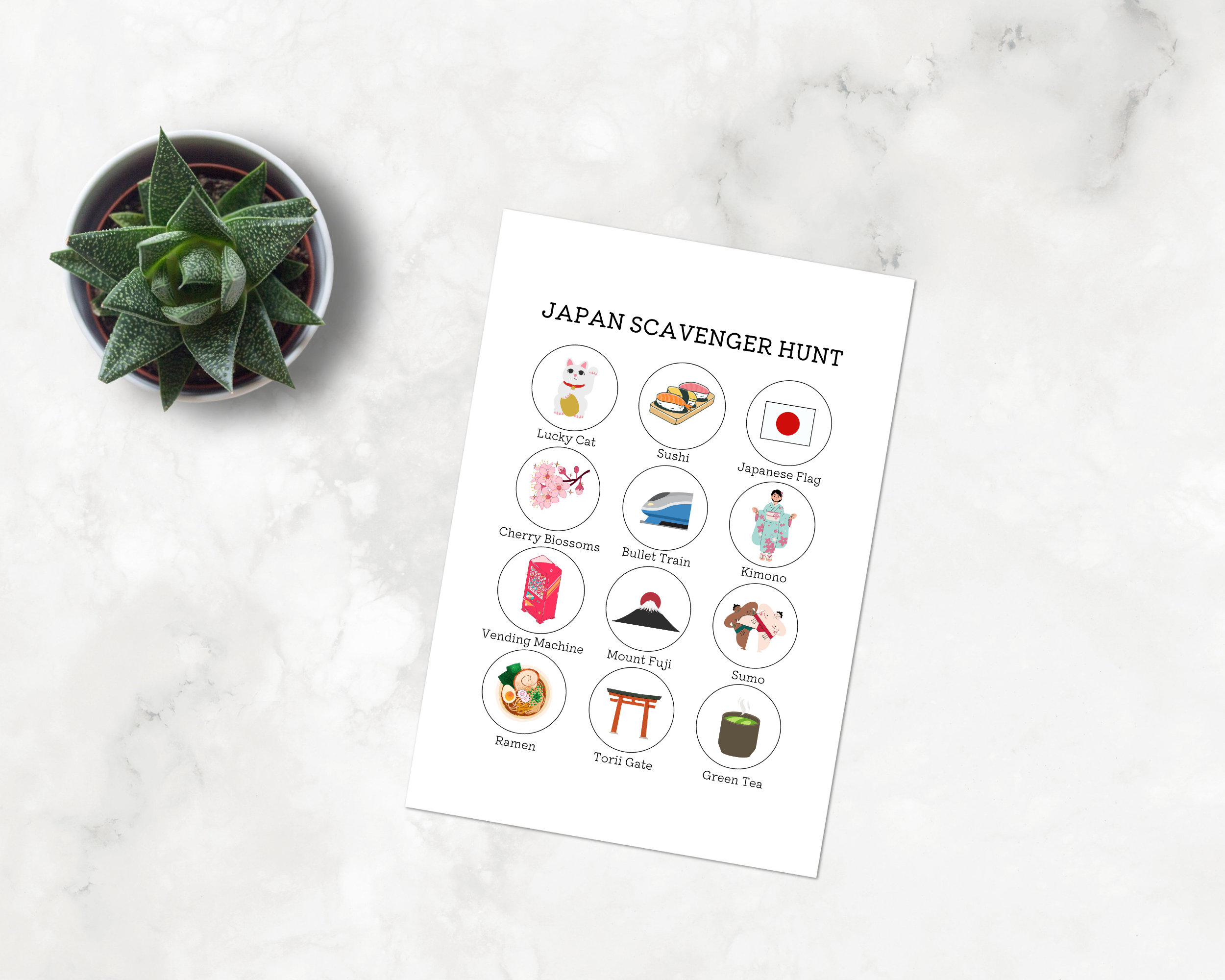 Japan Scavenger Hunt Printable, Party Game, Tokyo Kyoto Travel Bingo ...
