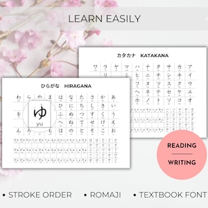 Hiragana Katakana Full Chart With Romaji & Stroke Order, Complete With ...