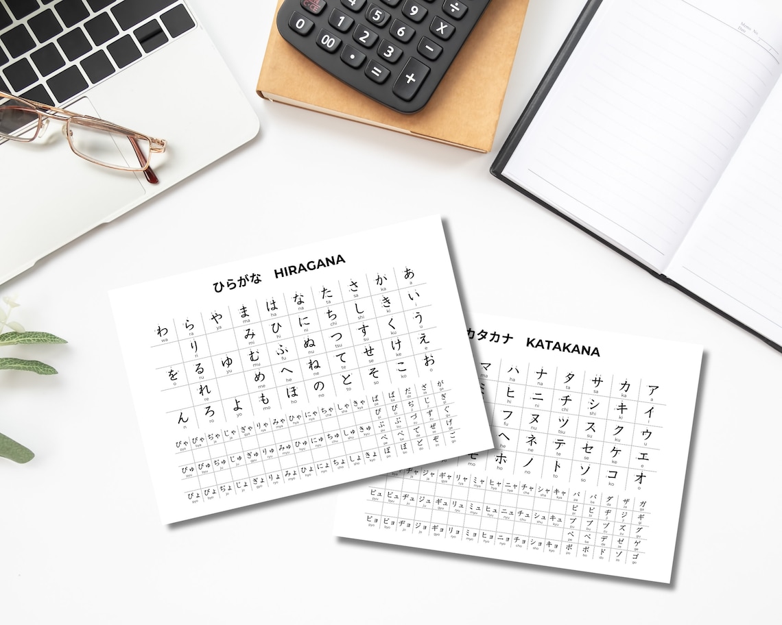 Hiragana Katakana Full Chart With Romaji & Stroke Order, Complete With ...