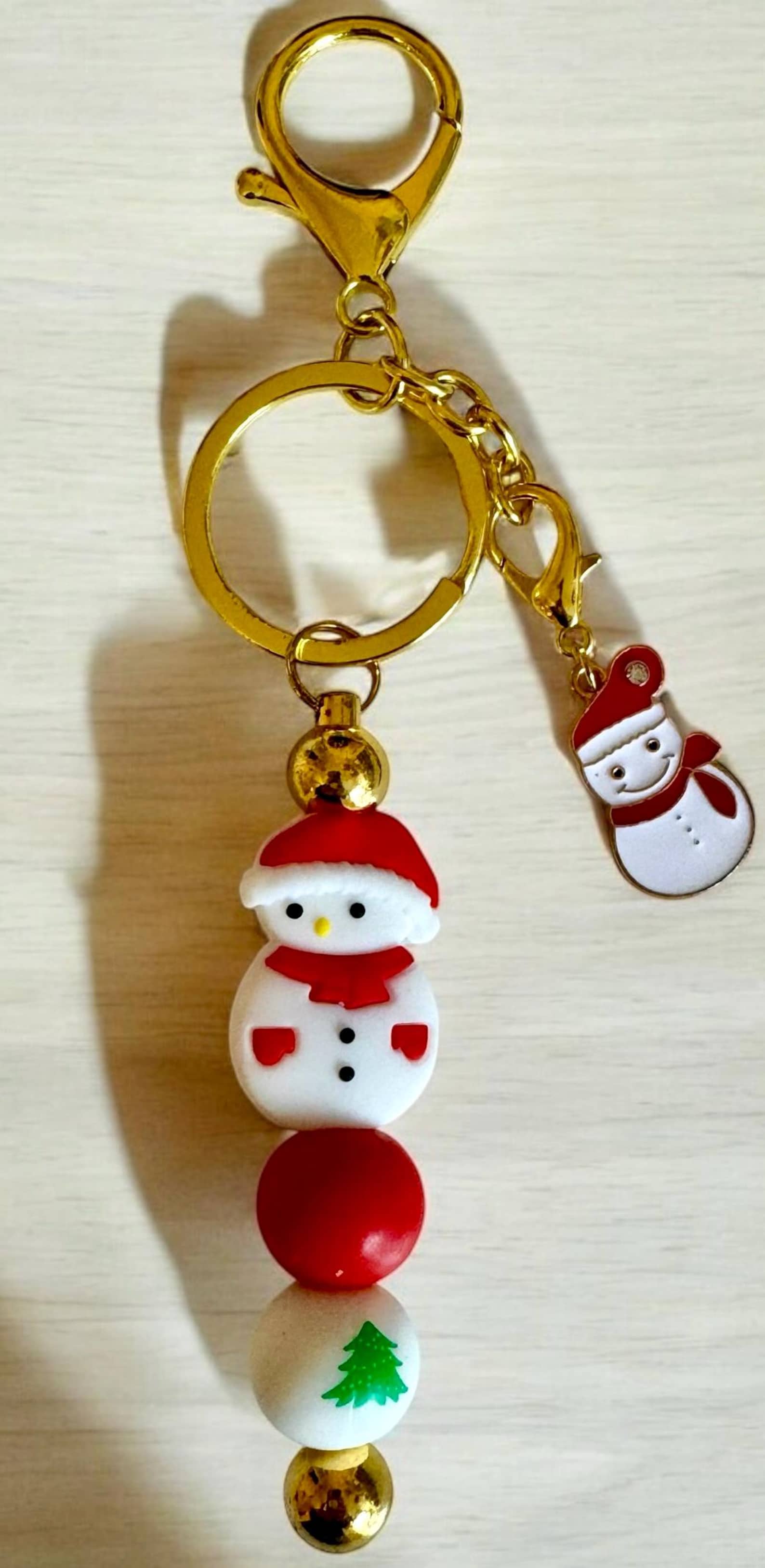 Christmas Keychains/holiday Keychains/beaded Christmas Keychain - Etsy UK