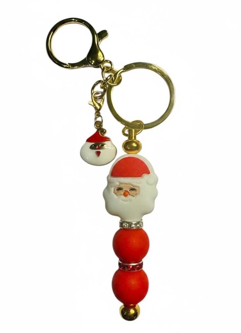 Christmas Keychains/holiday Keychains/beaded Christmas Keychain/bag or ...
