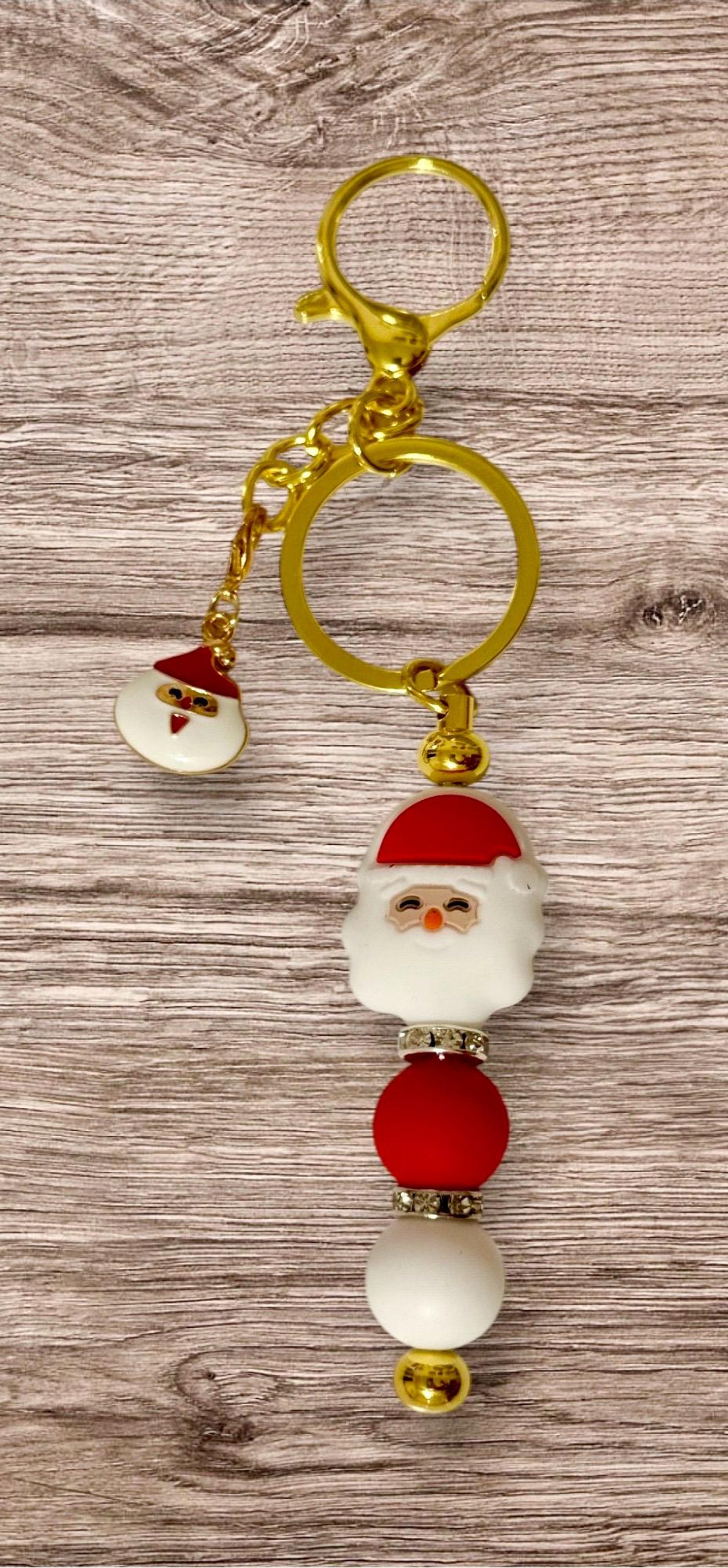 Christmas Keychains/holiday Keychains/beaded Christmas Keychain - Etsy UK