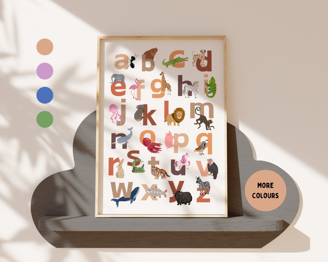 Kids ABC Alphabet Poster | Children’s Wall Art | Educational Prints ...