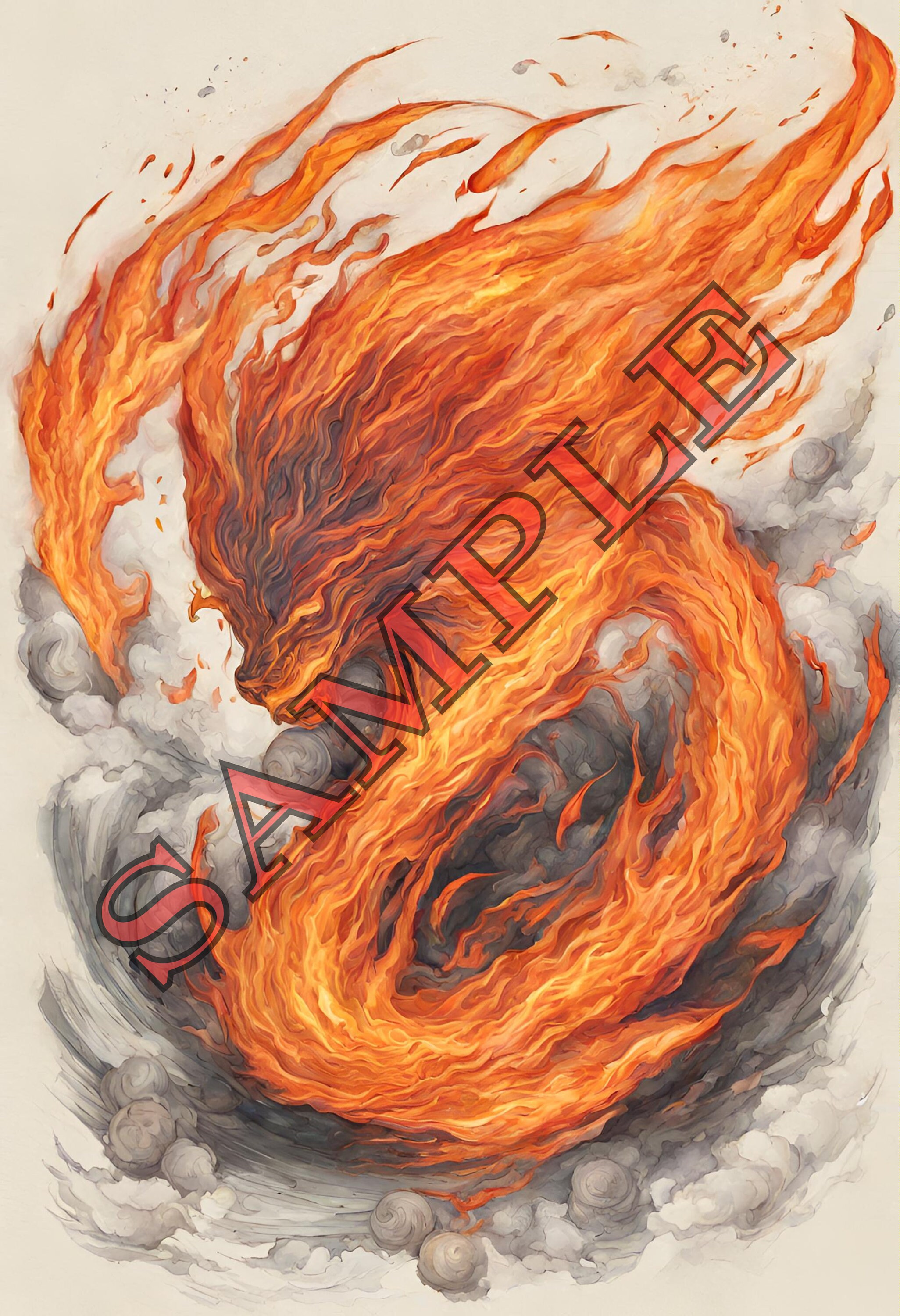 Fire Element Downloadable Digital Art 4-pack - Etsy