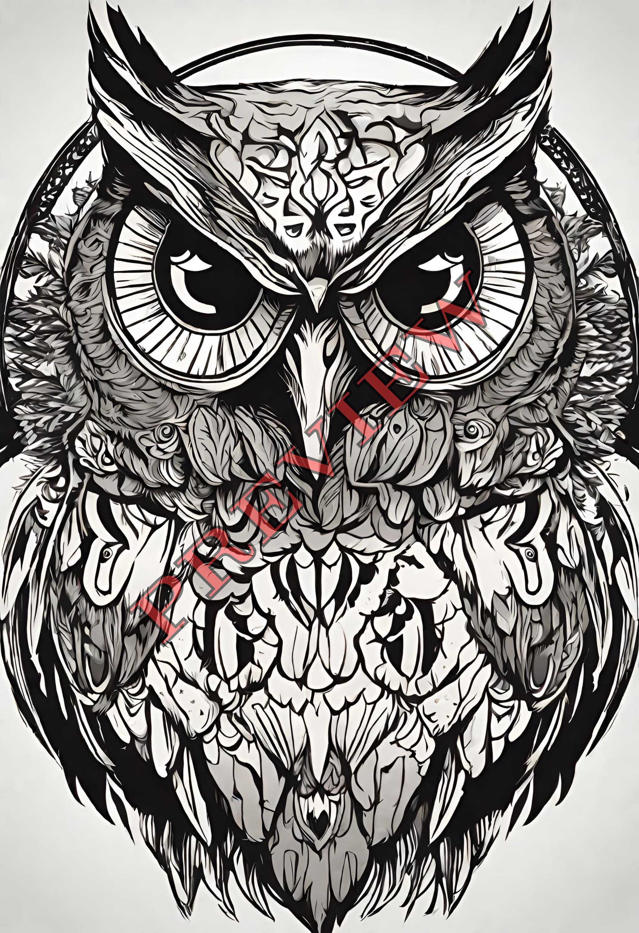 Owl Spirit Animal Downloadable Digital Art 5-pack - Etsy